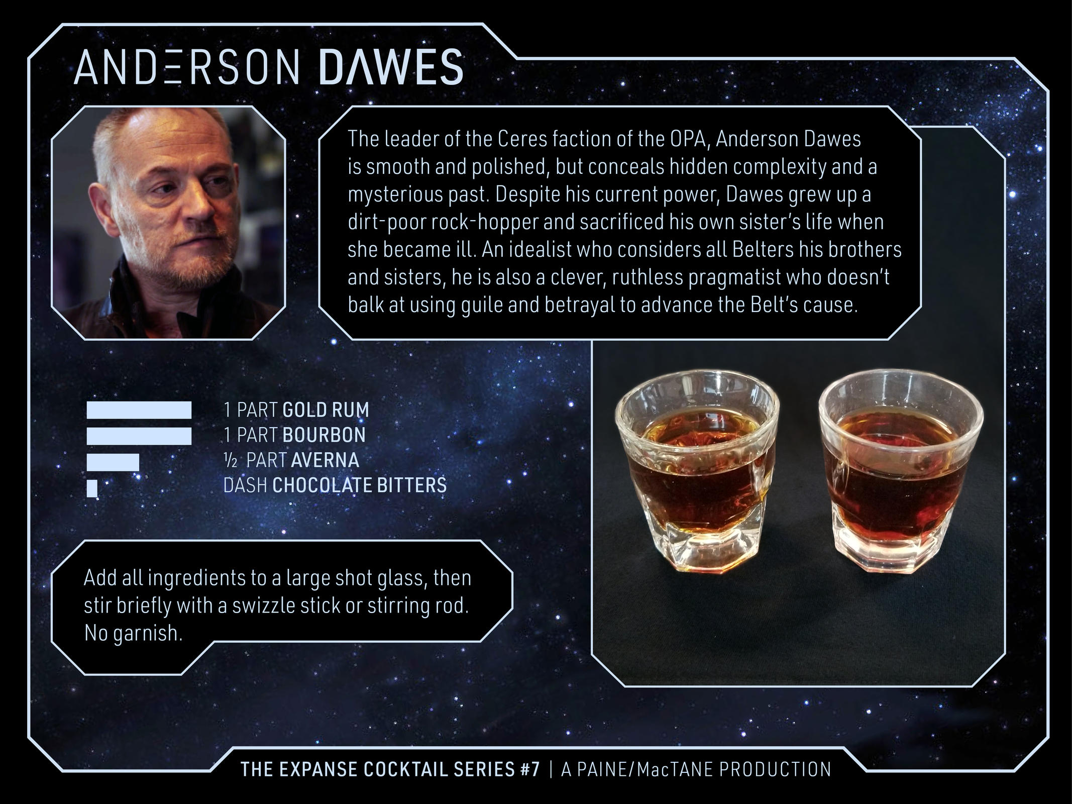 Anderson Dawes | The Expanse Cocktails Project
