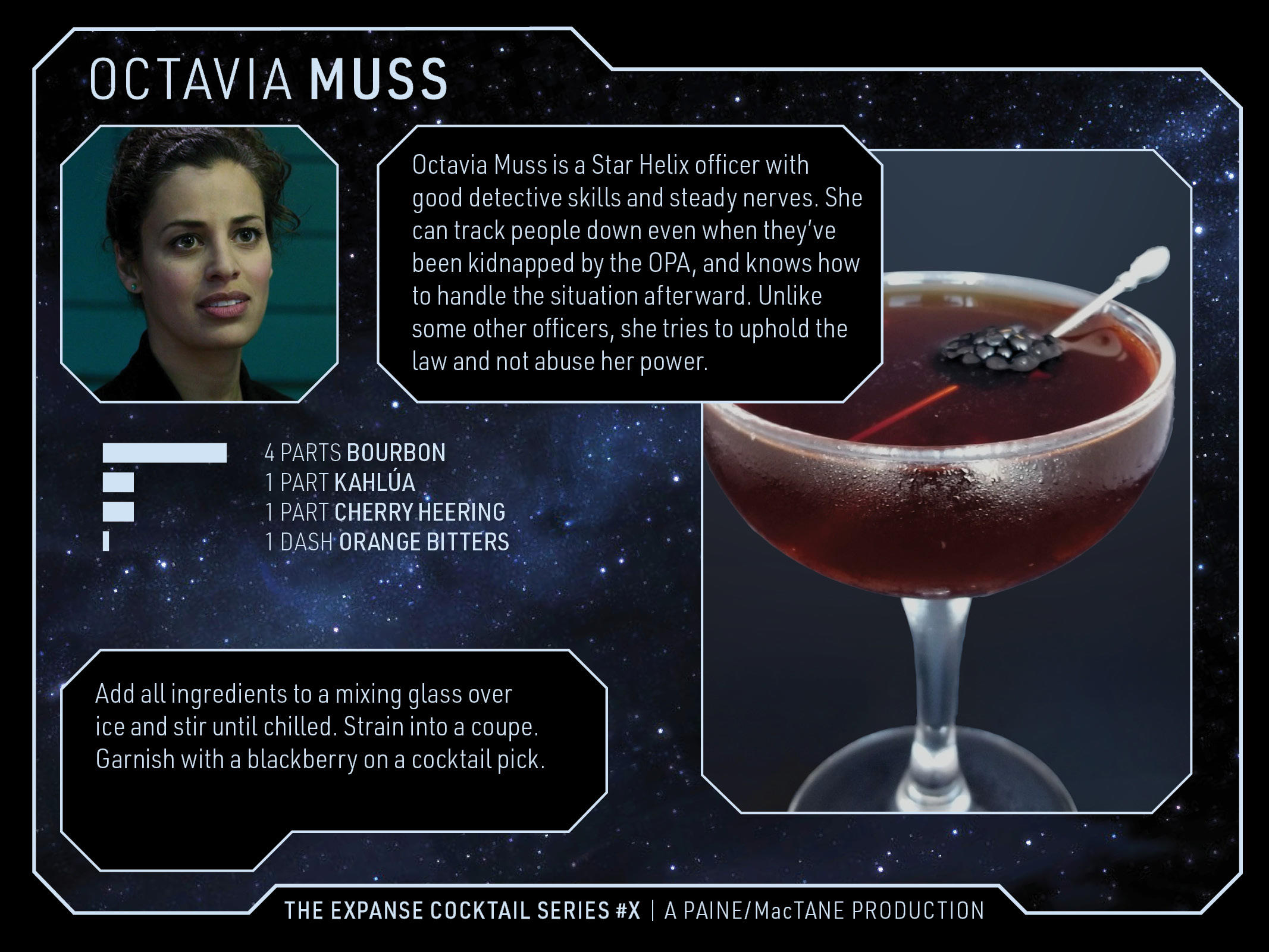 Octavia Muss | The Expanse Cocktails Project