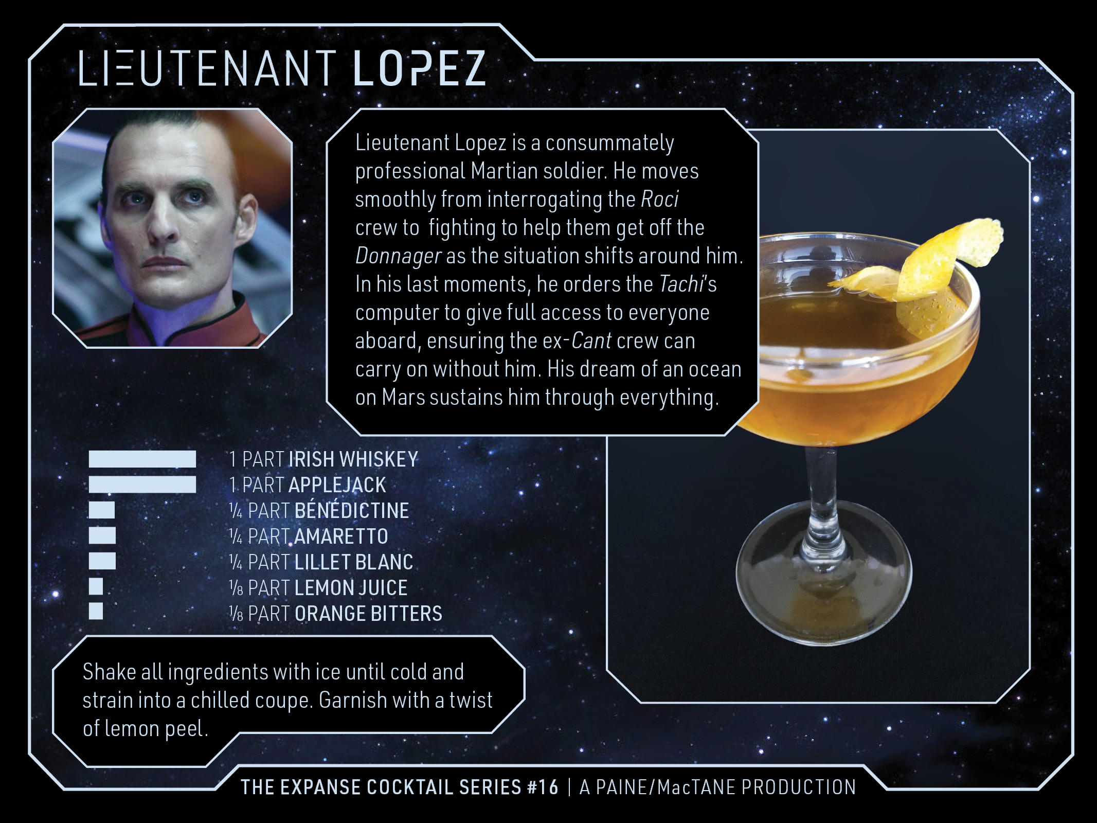 Lt Lopez | The Expanse Cocktails Project