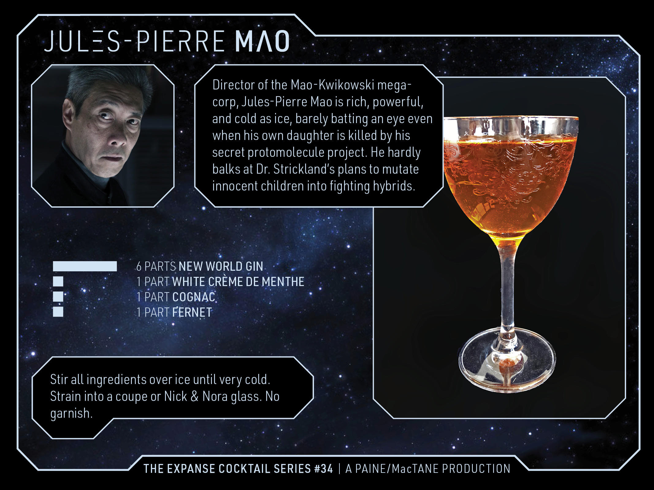 Jules Pierre Mao | The Expanse Cocktails Project