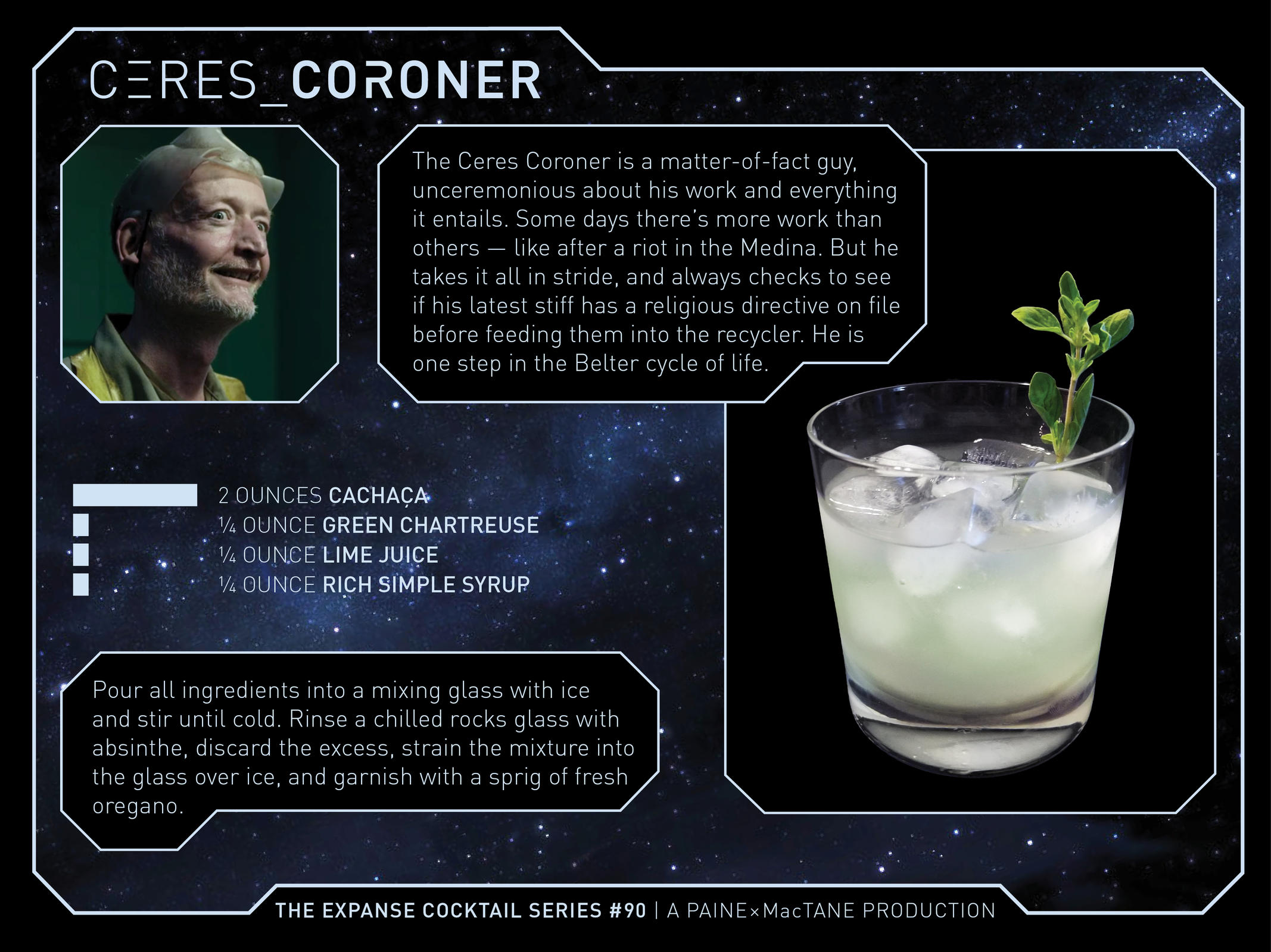 Ceres Coroner | The Expanse Cocktails Project