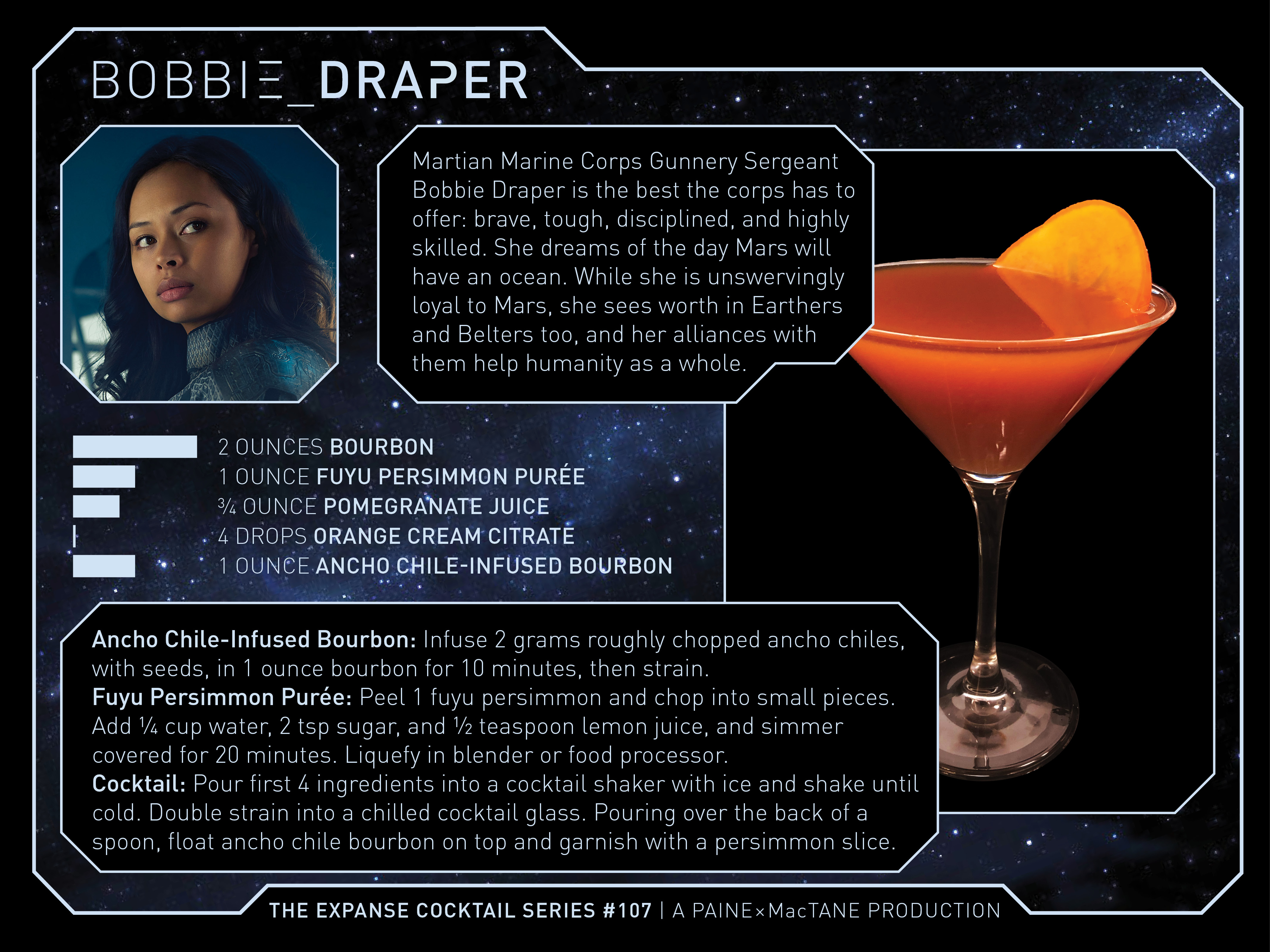 Bobbie Draper | The Expanse Cocktails Project